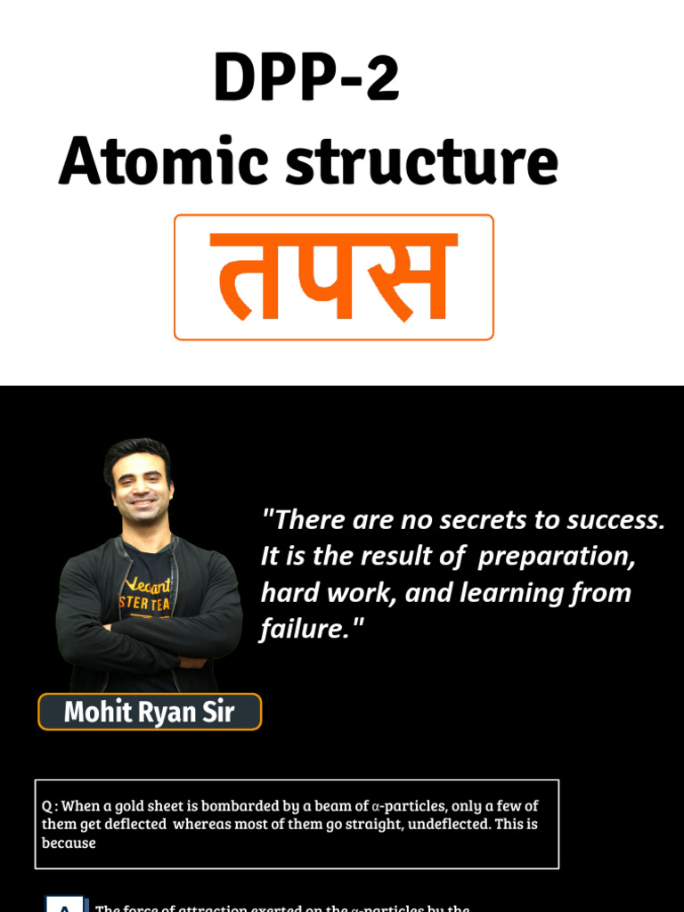 DPP-2 (Atomic Structure) | PDF