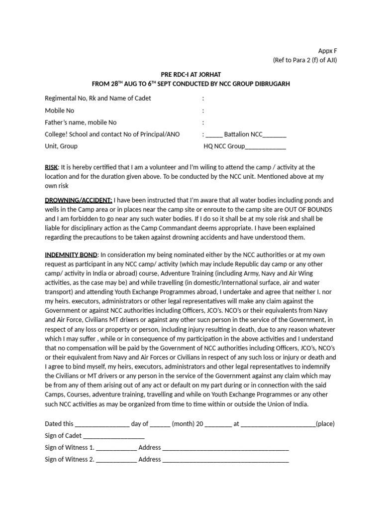 Pre RDC Form | PDF