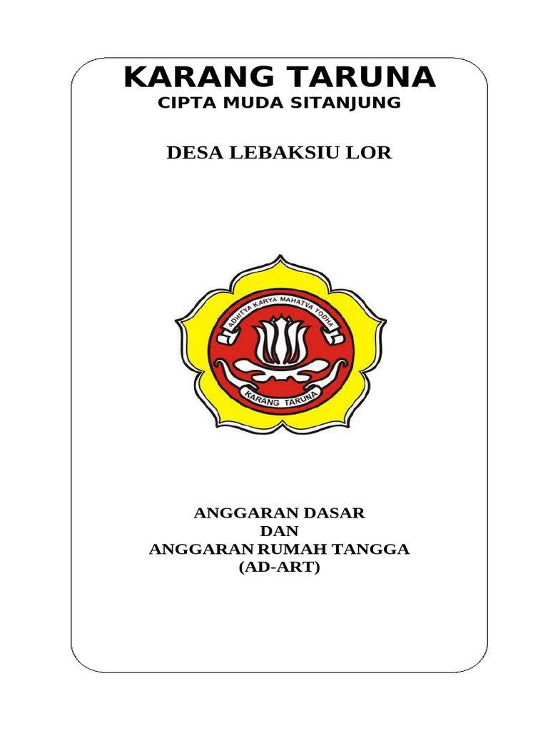 Draft AD - ART - Karangtaruna | PDF
