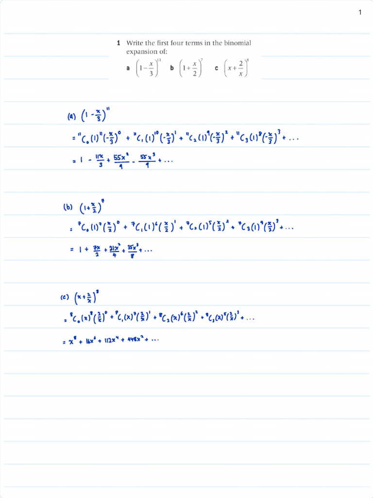 EXERCISE 1I - MAA HL OXFORD IBDP TEXTBOOK WORKED SOLUTION | PDF EXERCISE 1I - MAA HL OXFORD IBDP TEXTBOOK WORKED SOLUTION | PDF