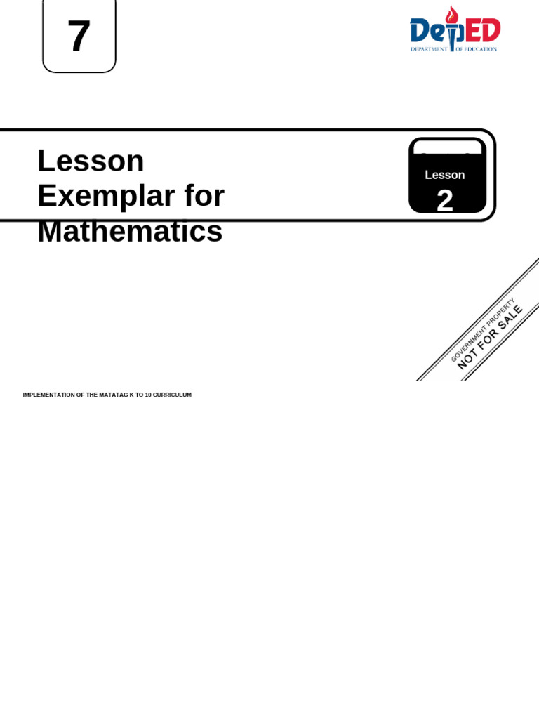 Q2 - LE - Mathematics 7 - Lesson 2 - Week 2 | PDF