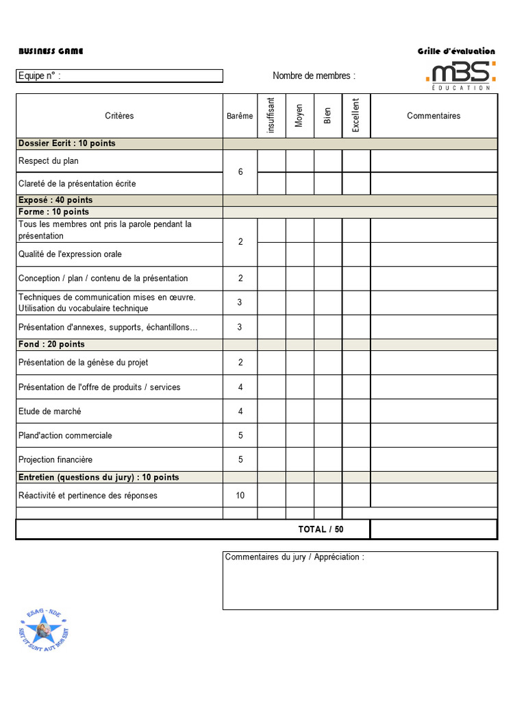 Grille évaluation | PDF