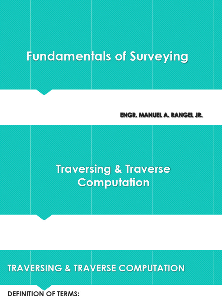 Traversing Traverse Computation | PDF | Angle | Surveying Traversing Traverse Computation | PDF | Angle | Surveying
