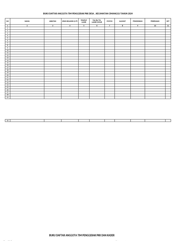 6 BUKU WAJIB PKK | PDF