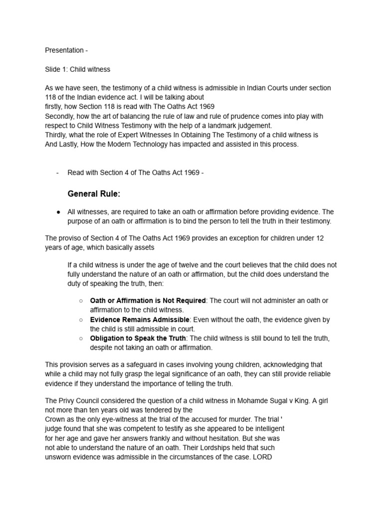 Evidence Speech | PDF