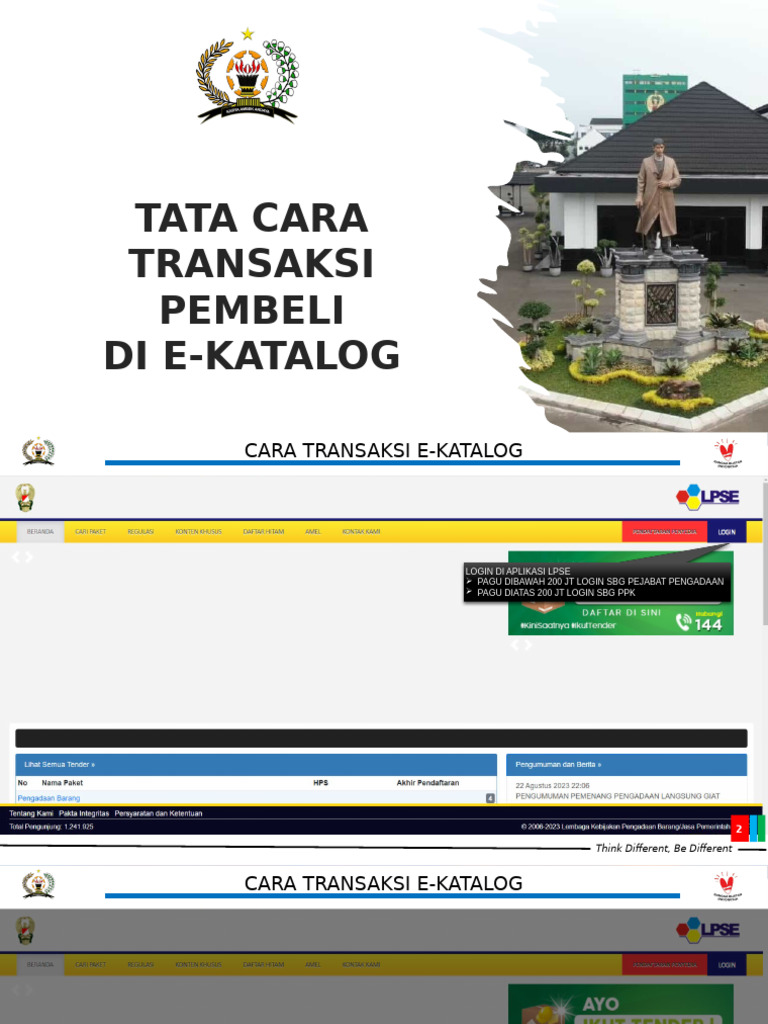 Tata Cara Transaksi Pejabat Pengadaan Di E Katalog Pdf
