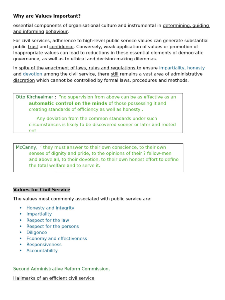 Ethics Values Pdf