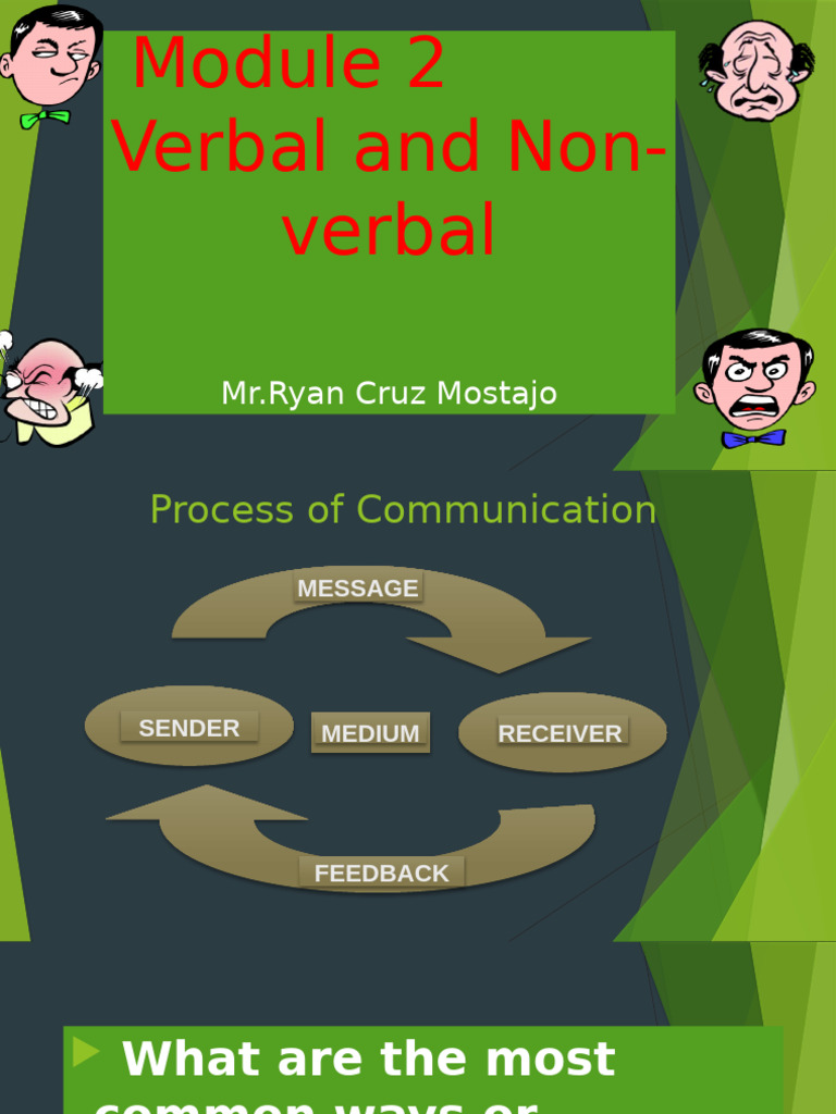 Module 2 Verbal and Non Verbal 1 | PDF