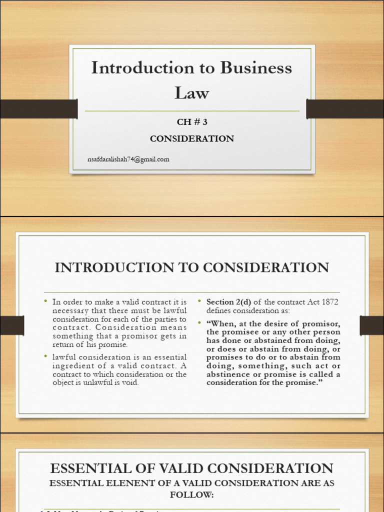 Ch#3 Consideration | PDF