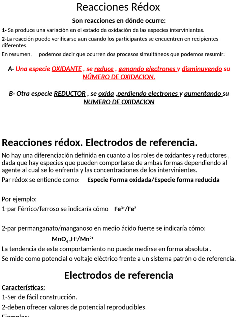 Reacciones Rédox | PDF | Sciences et mathématiques
