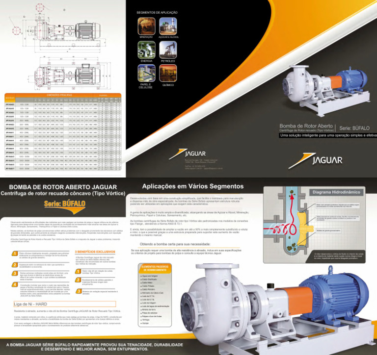 BOMBA CENTRIFUGA ROTOR ABERTO E RECUADO | PDF