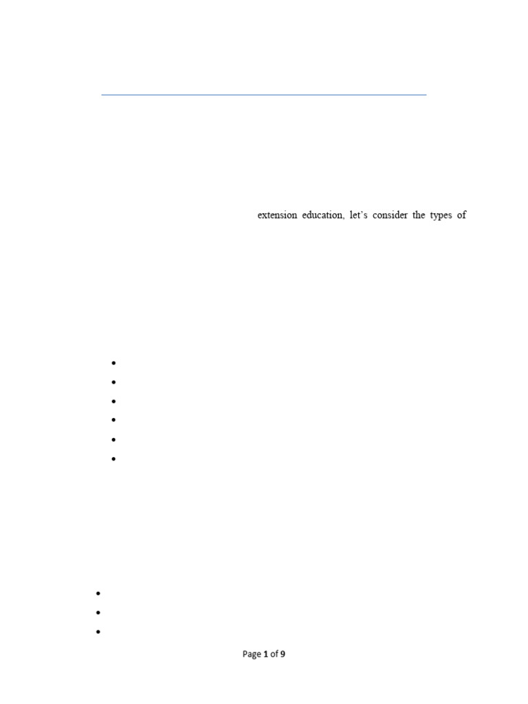 Introduction to Extension Education | PDF | Curriculum | Learning