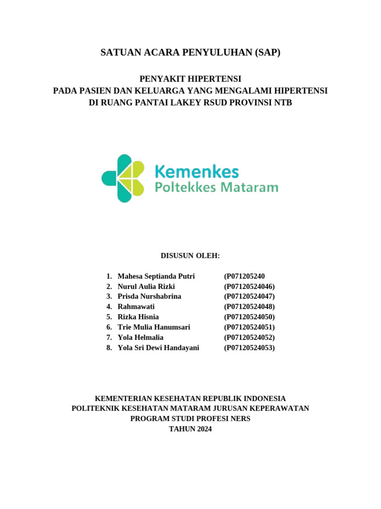 Sap Hipertensi KLP 6B | PDF
