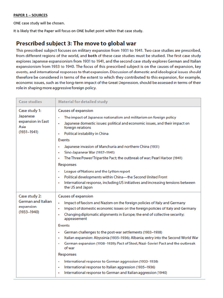 IB History Syllabus November 2025 | PDF