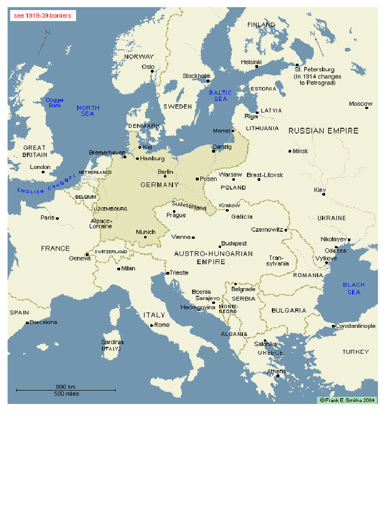 Europe Maps 1914, 1919 | PDF