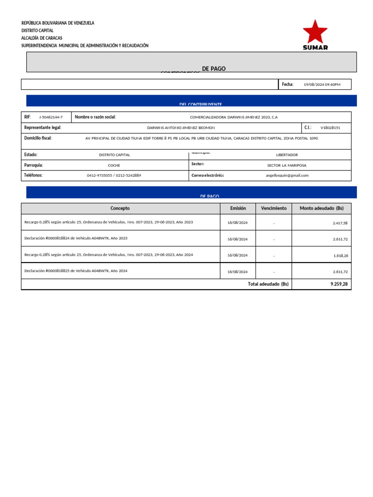 compromiso de pago de vehiculo | PDF