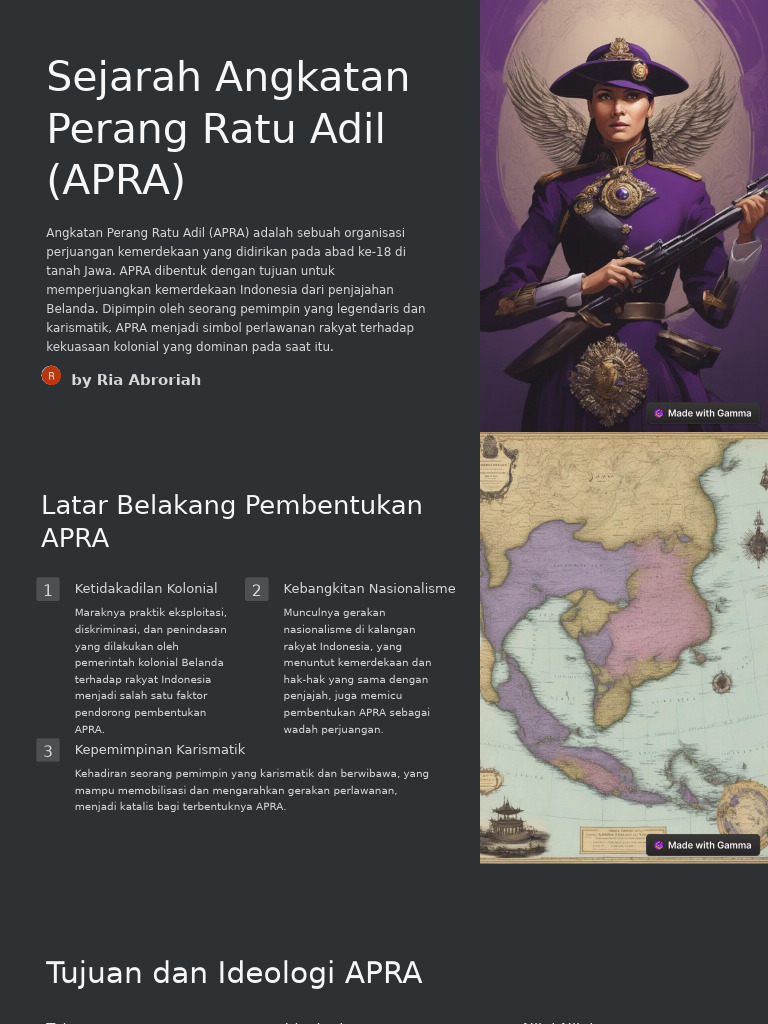 Sejarah Angkatan Perang Ratu Adil APRA | PDF