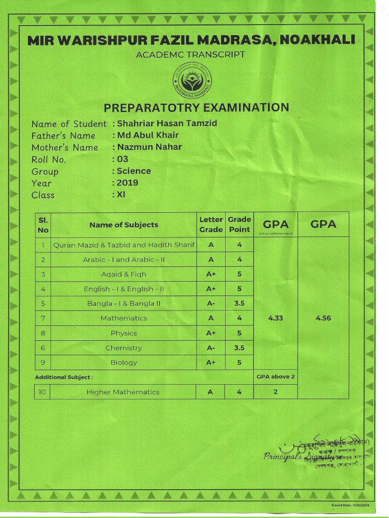 Academic Transcript | PDF Academic Transcript | PDF