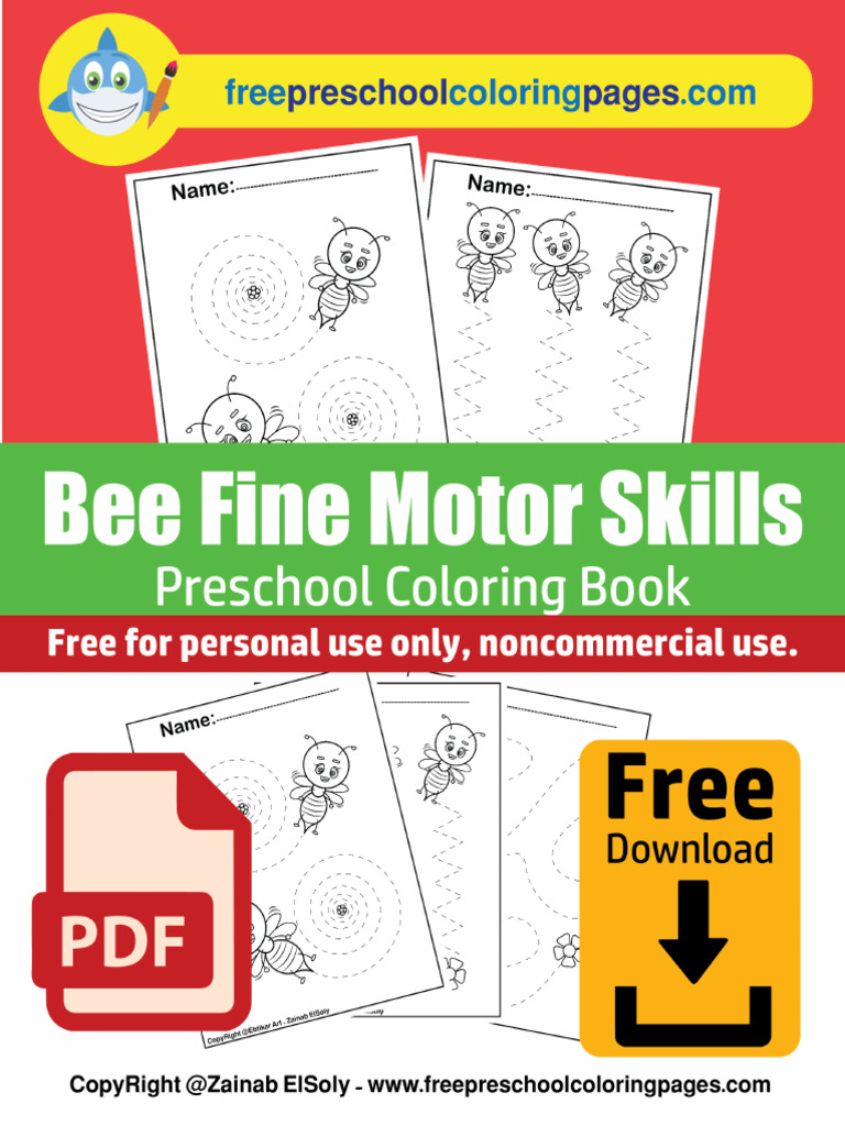 bee fine motor skills activity | PDF