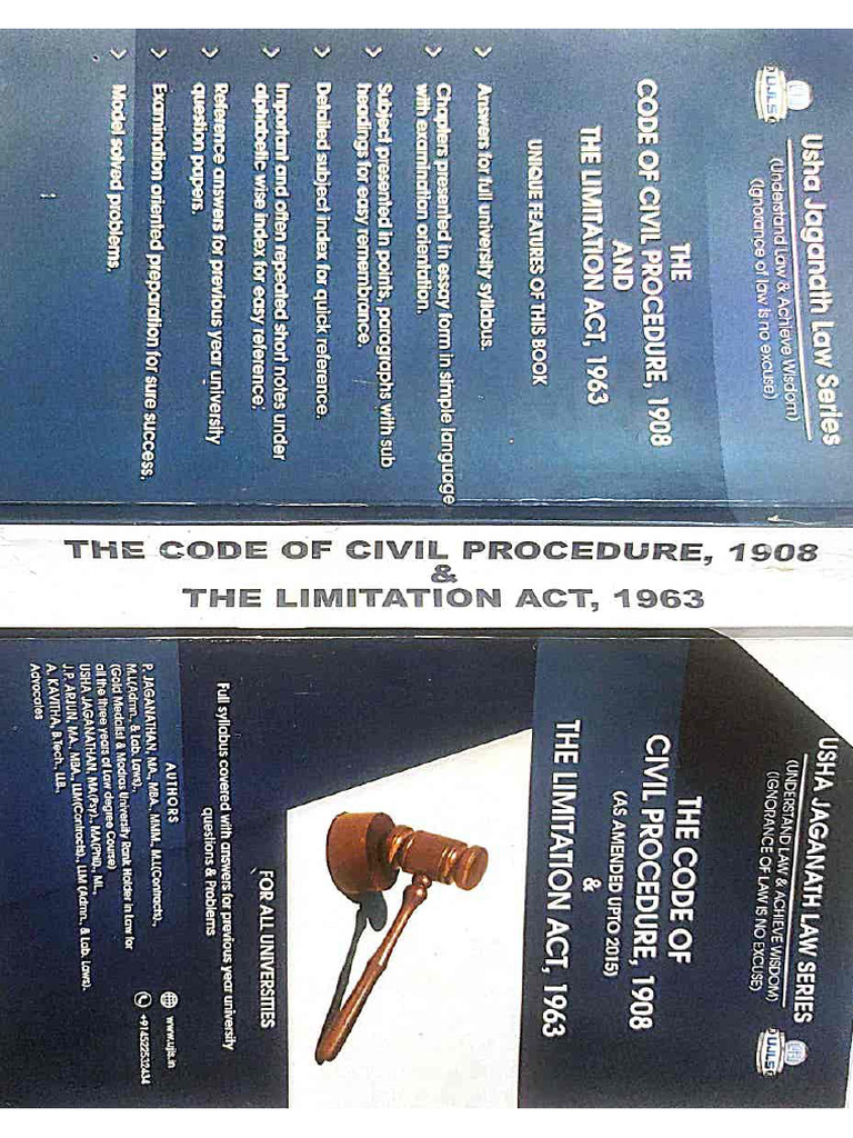 CPC, 1908 Usha Jagannath Guide (Highly Compressed Quality) PDF | PDF