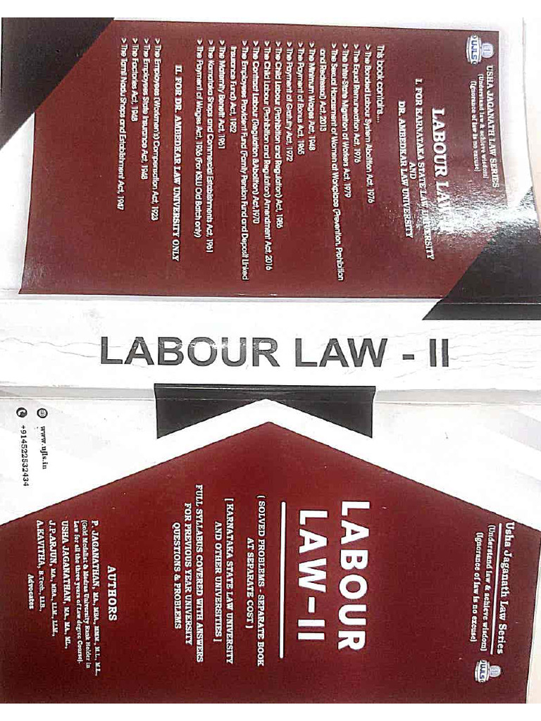Labour Law - II, Usha Jagannath Guide (Highly Compressed Quality) PDF | PDF