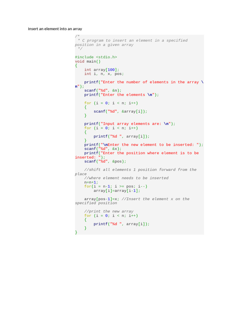 Array Operatons | PDF