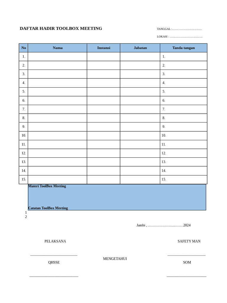 FORM TBM CANDI KOTO Rev | PDF