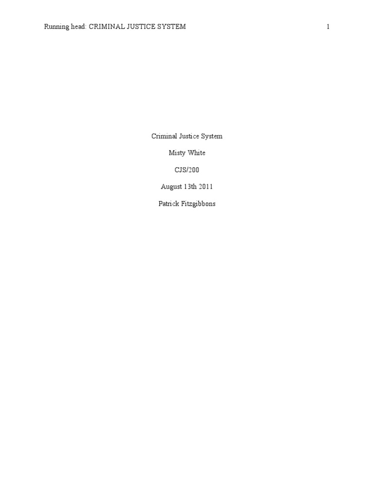 Overview of the Criminal Justice System | PDF | Arrest | Criminal Justice