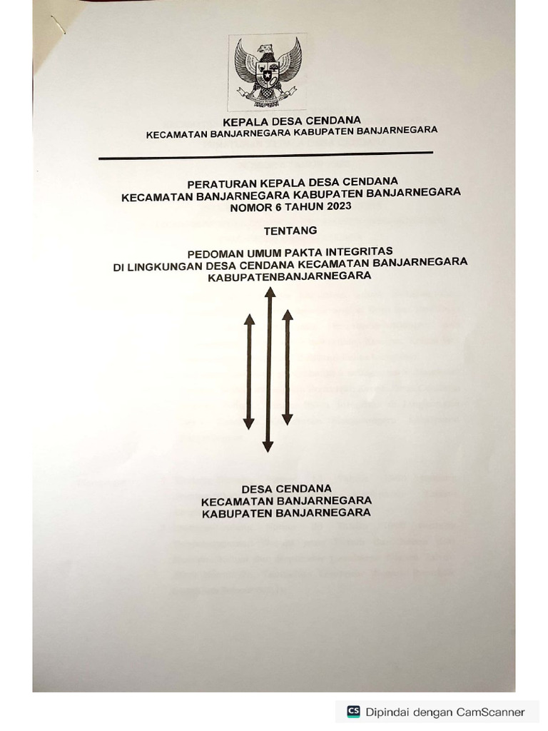 Perkades No 6 2023, Pakta Integritas | PDF