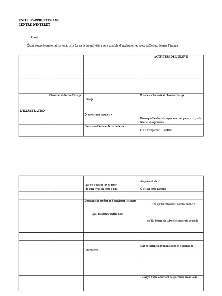 FICHE LECTURE CE2 2 | PDF