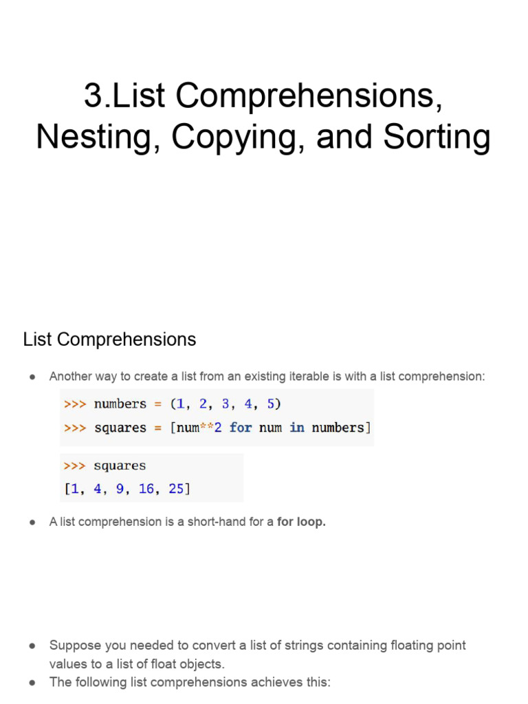 List Comprehensions | PDF
