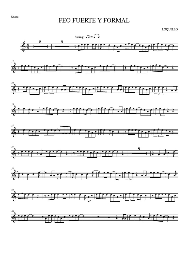 Feo Fuerte Y Formal: Score | PDF