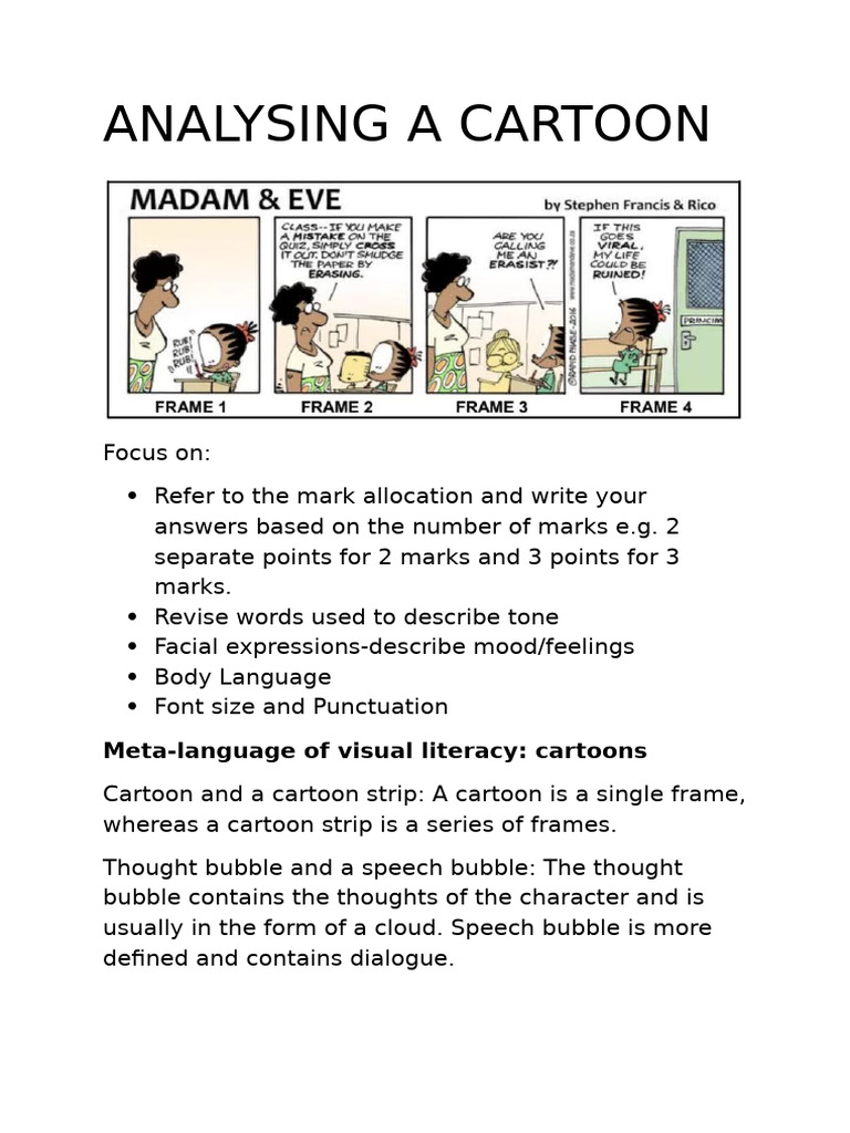 ANALYSING A CARTOON | PDF