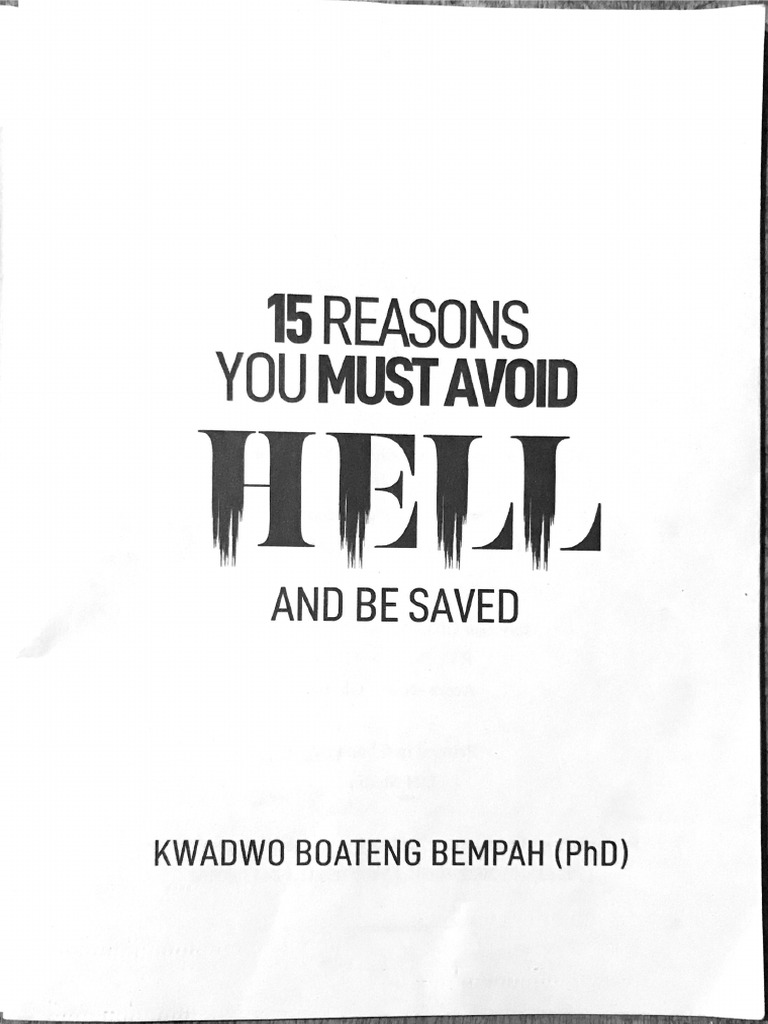 15 Reasons You Must Avoid Hell. | PDF