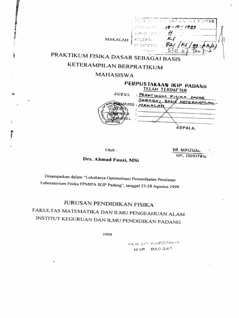 Kki Ahmad Fauzi 821 1999 | PDF