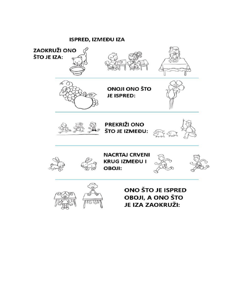 Ispred Iza Između | PDF