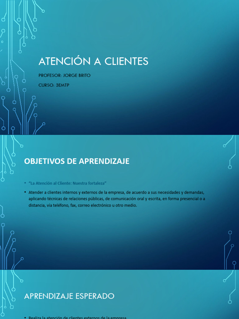 Atención Al Cliente Clase 1 2024 | PDF