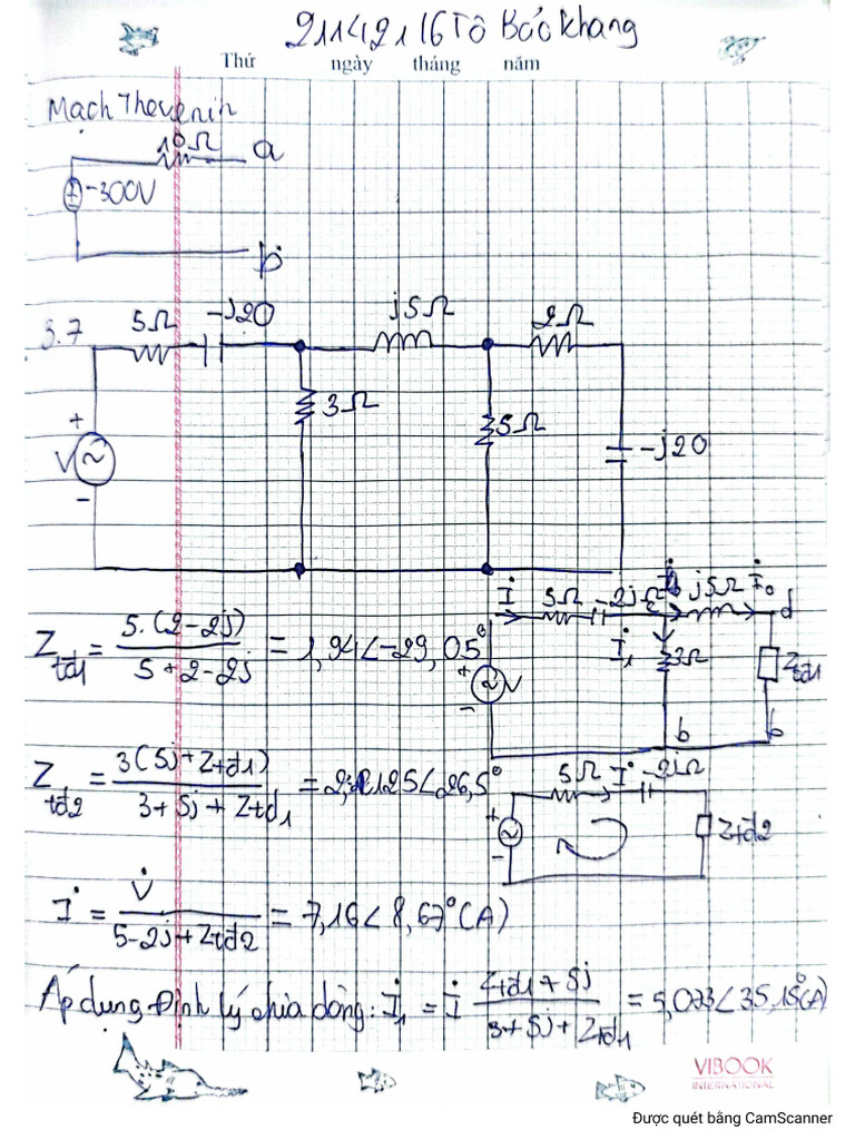 - Tô Bảo Khang - Bài Tập Chương 3 - Mạch Điện - CT2 | PDF