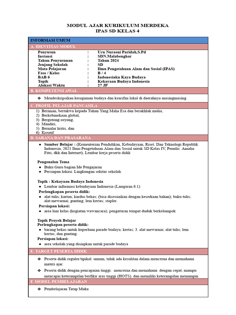 Modul Ajar IPAS | PDF