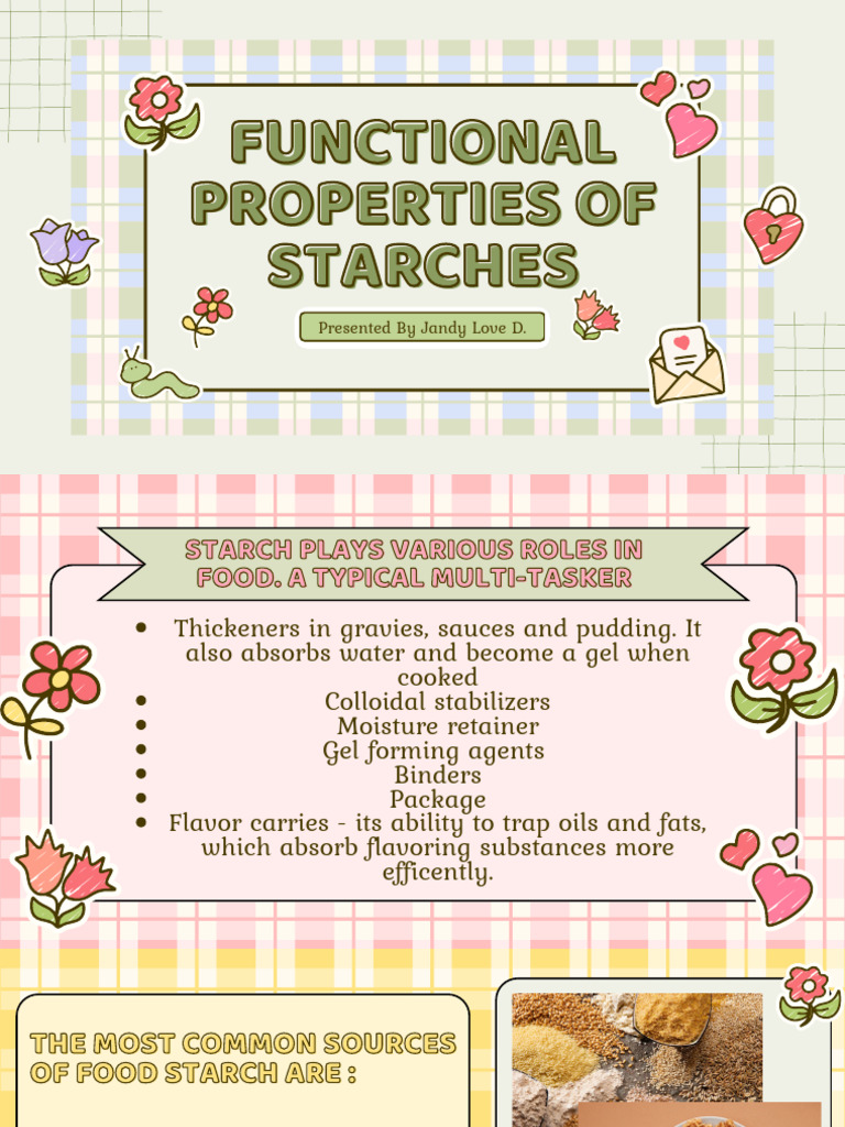 Tle 10 - Functional Properties of Starch | PDF