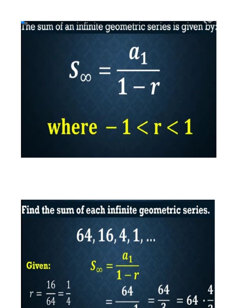 Infinite Geometric Series | PDF
