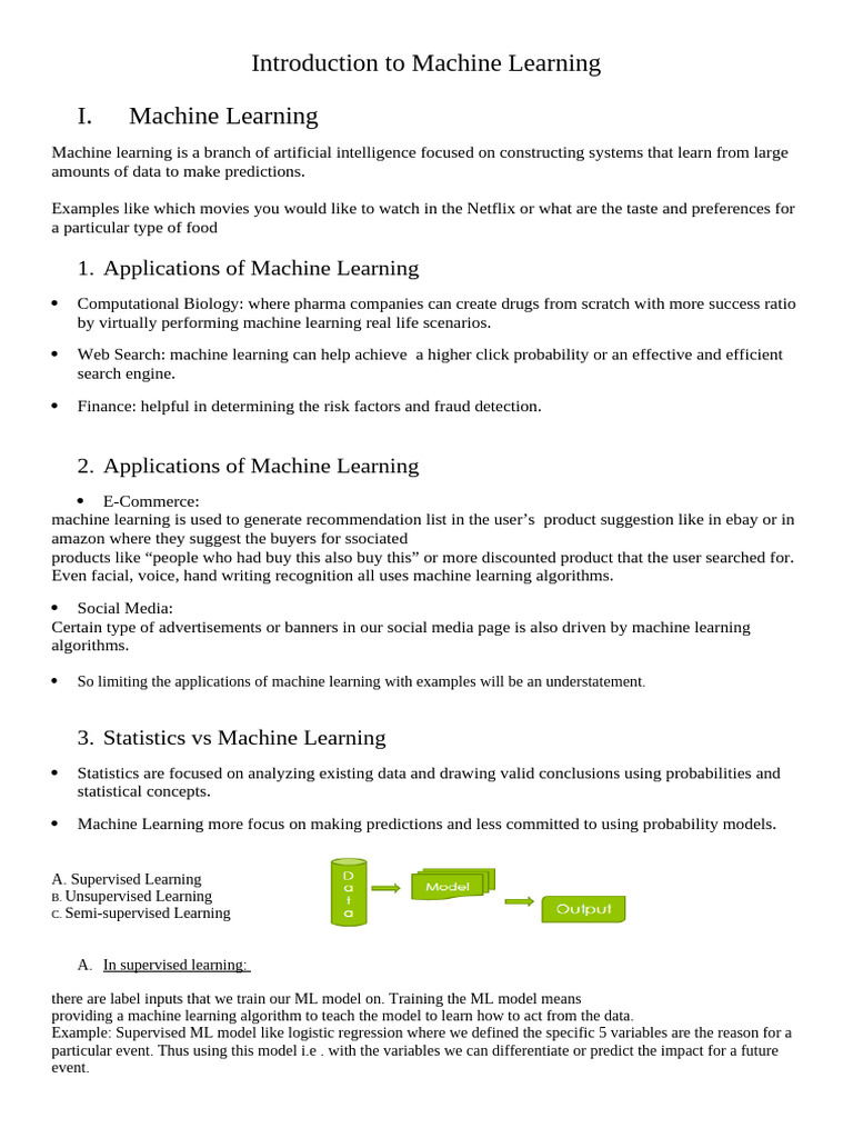 Introduction to Machine Learning | PDF