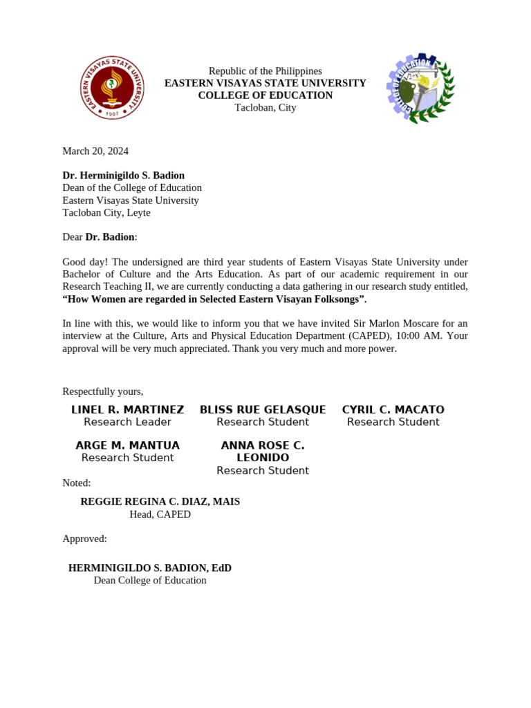 Communication Letter | PDF