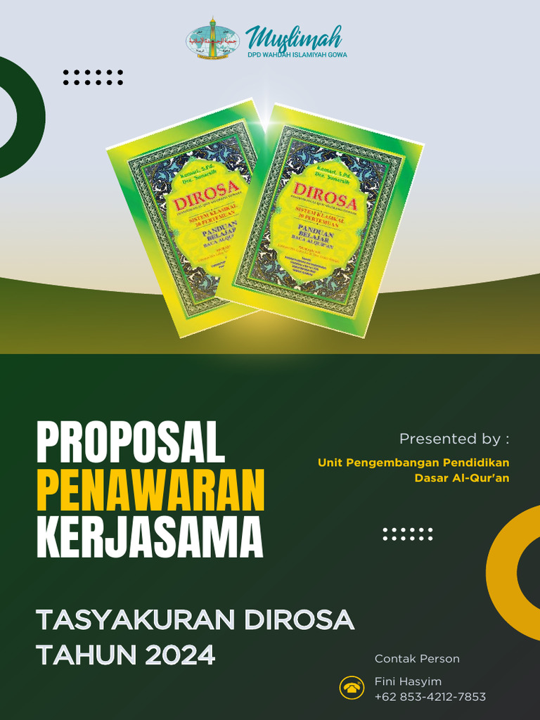 Proposal Tasyakuran Dirosa 2024 | PDF | Abrahamic Religions | Semitic Words And Phrases