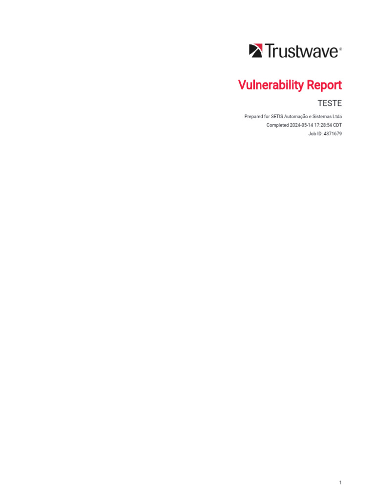 Vulnerability Report | PDF