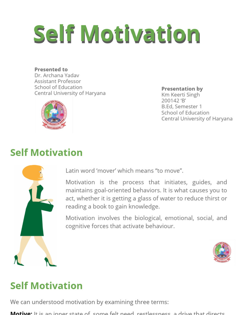 Understanding Self-Motivation Concepts | PDF | Motivational | Motivation