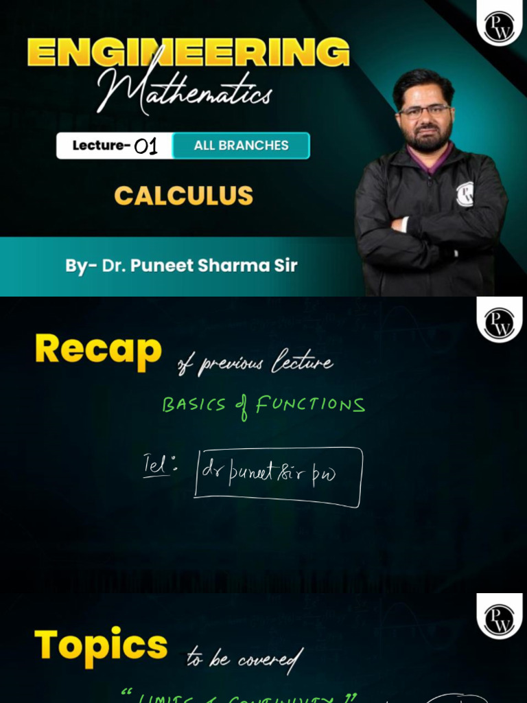 Engineering Mathematics Puneet Sir Lec 01 | PDF