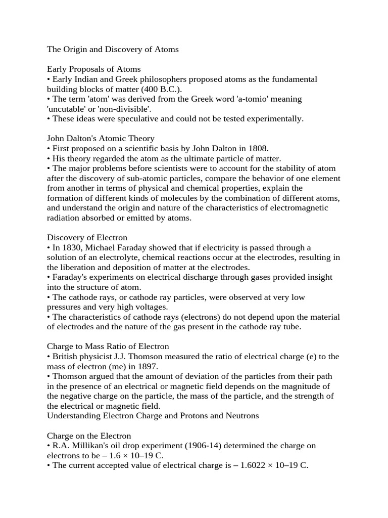 Class 11 Atomic Structure | PDF