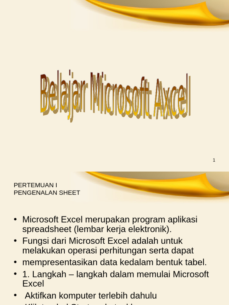 Modul Excel Dasar 240111005313 21864013 | PDF