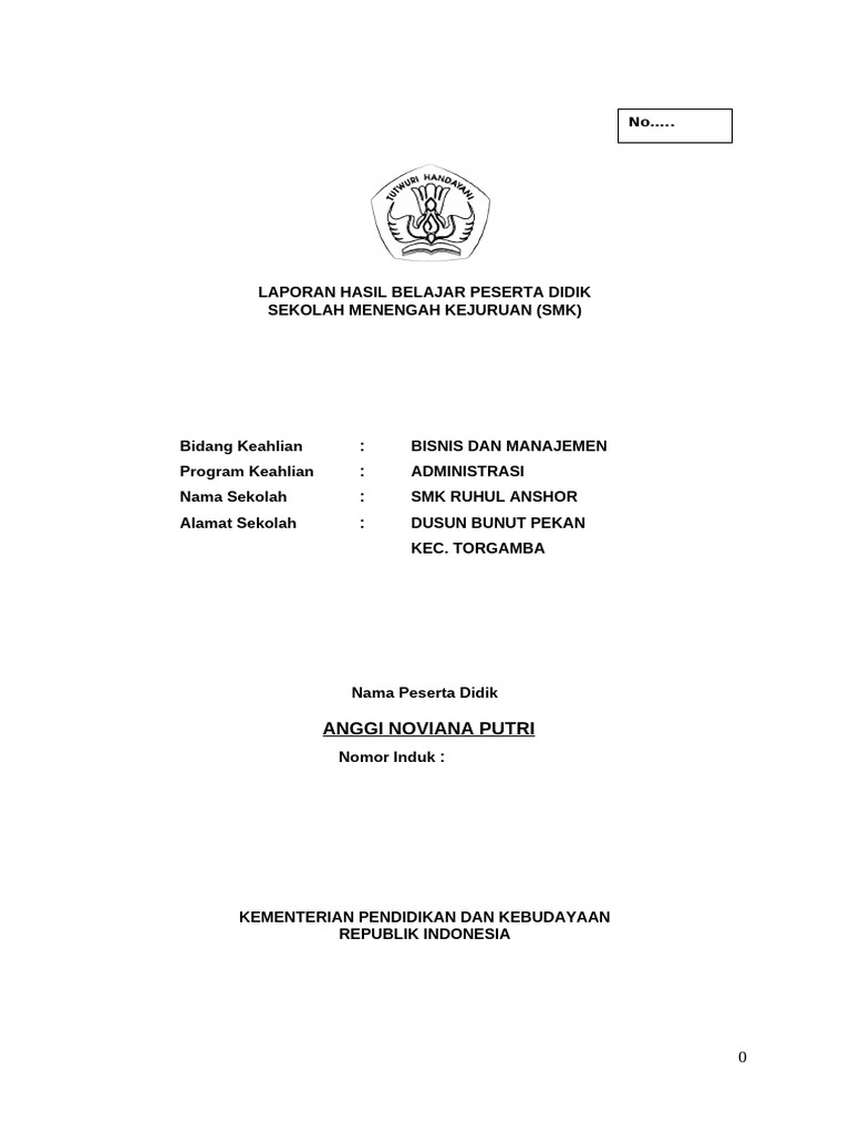 Contoh Rapor Kurtilas | PDF